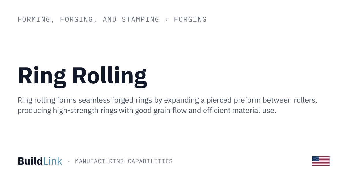 Ring Rolling - Manufacturing Capabilities - BuildLink