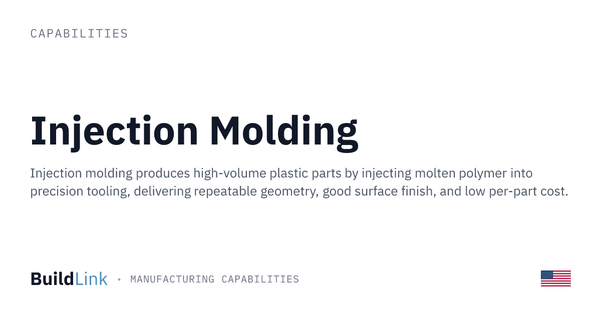 Injection Molding - Manufacturing Capabilities - BuildLink