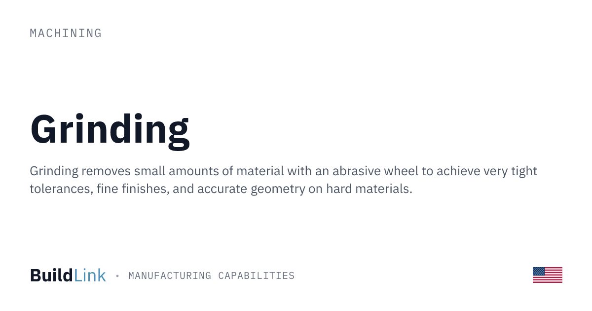 Grinding - Manufacturing Capabilities - BuildLink