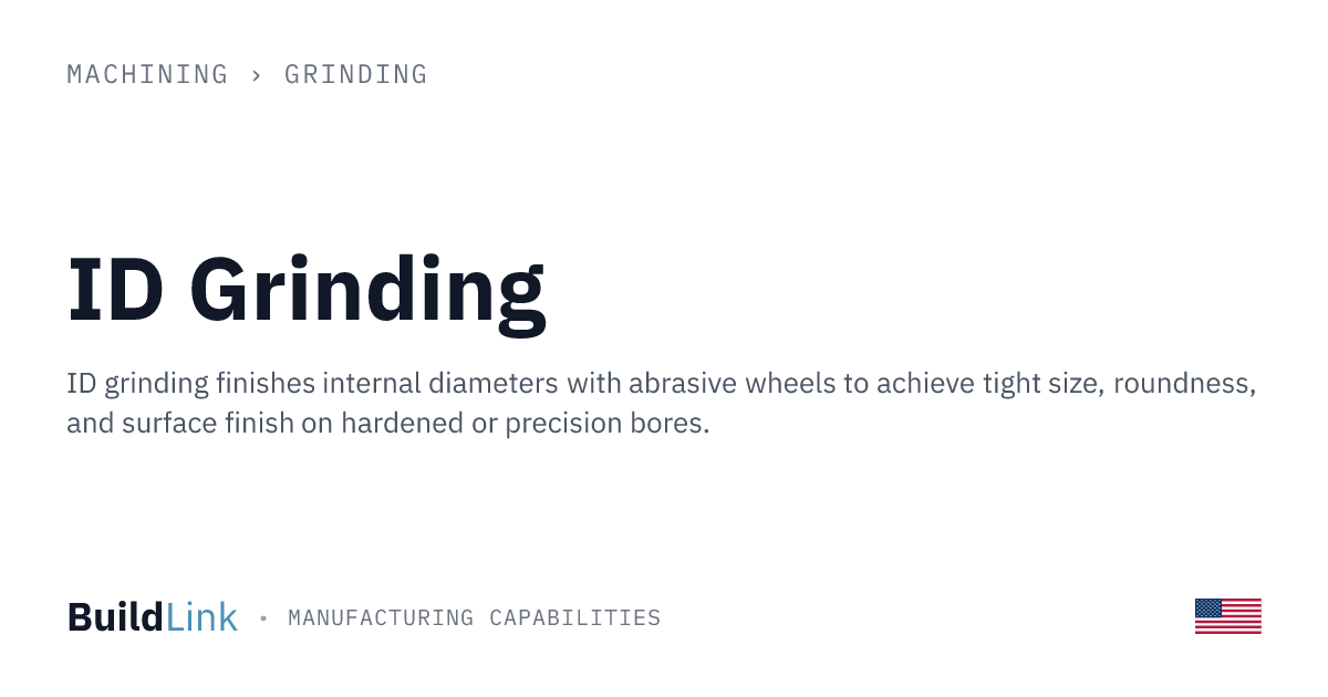 ID Grinding - Manufacturing Capabilities - BuildLink