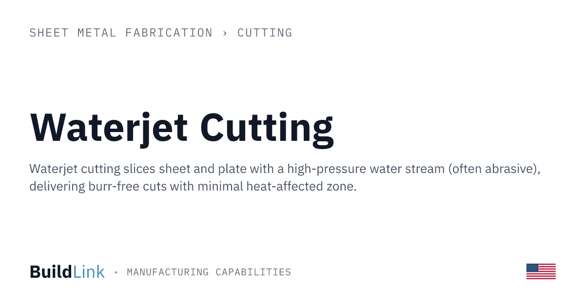 Waterjet Cutting - Manufacturing Capabilities - BuildLink