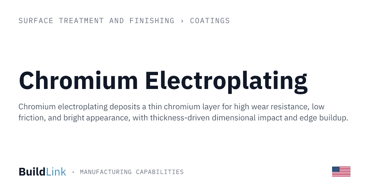 Chromium Electroplating - Manufacturing Capabilities - BuildLink