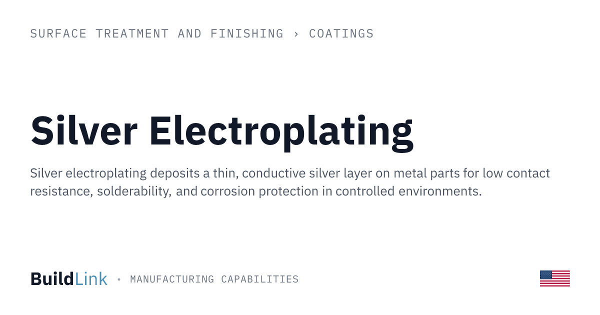 Silver Electroplating - Manufacturing Capabilities - BuildLink
