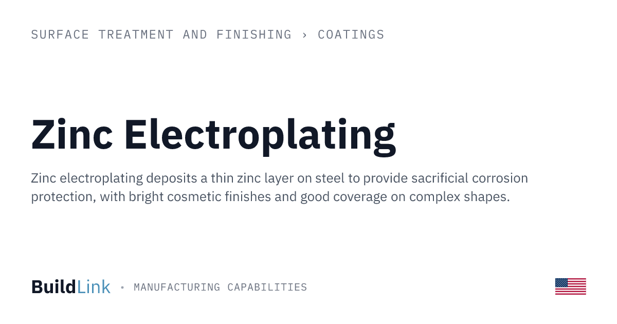 Zinc Electroplating - Manufacturing Capabilities - BuildLink