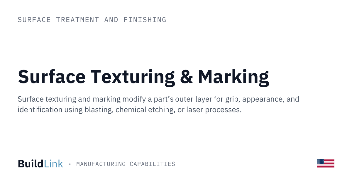 Surface Texturing & Marking - Manufacturing Capabilities - BuildLink